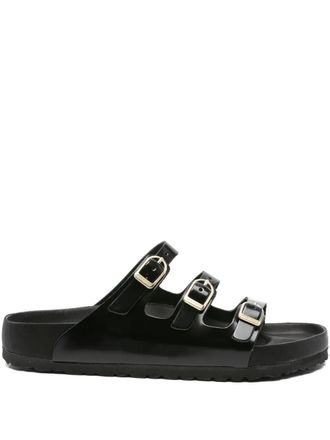 Birkenstock sandales Florida Fresh en cuir à boucles - Noir