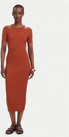 Fracomina Strickkleid FJ26SD5001K56501 Hellrot Slim Fit