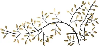Art for the Home Luxus Metal Art Wanddeko Gold Branch 108x49cm