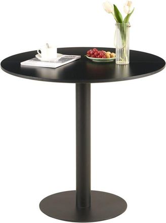 Eggree Eggree - Table &agrave; Manger Ronde Mid Century Moderne, Table Basse Minimaliste Noir, Pour Salle &agrave; Manger, Salon, Chambre, Bureau, Caf&eacute;