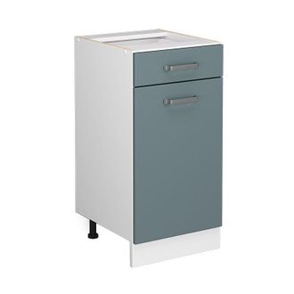 Vicco Unterschrank R-Line, Blau-Grau, 40 cm mit Schublade, ohne Arbeitsplatte