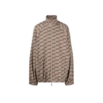 Balenciaga Cotton BB Monogram Oversized Jacke - - Jackets - Herren - Beige - 2XS
