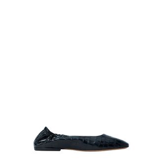 Dries Van Noten Krokogepr&auml;gte Lederballerinas - - Shoes - Damen - Schwarzk - 37 EU