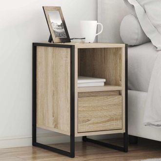 vidaXL vidaXL Table de chevet avec tiroir 2 pcs Sonoma 39,5 x 30 x 50 cm