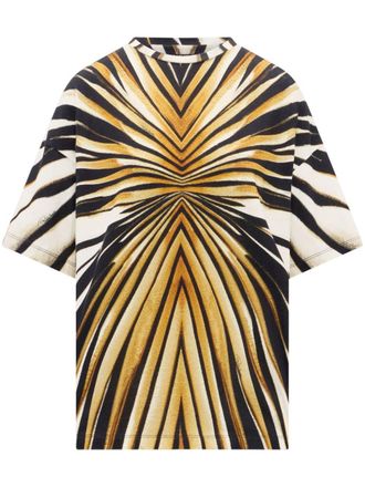 Roberto Cavalli T-Shirt mit Ray of Gold-Print