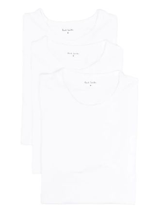 Paul Smith lot de 3 t-shirts &agrave; col rond - Blanc