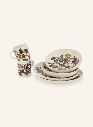 Marimekko 6-Tlg. Set Oiva/ Tiara: Henkelbecher, Speiseteller Und Suppenteller weiss