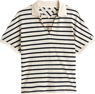 Tommy Hilfiger Femme, Tops, Multicolore, Taille: 34 FR Polo Lyocell Open-Nk Relaxed Polo SS