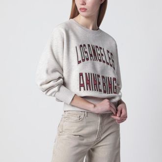 Anine Bing Harry Shrunken La beige m&eacute;lange sweatshirt