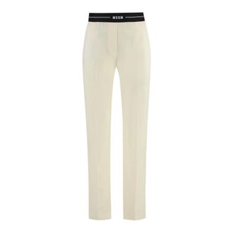 Msgm Msgm, Damen, Hosen, Beige, MGr&ouml;&szlig;e