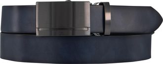 Lindenmann Herren Gürtel blau Glattleder