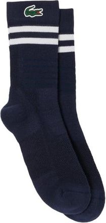 Lacoste Chaussettes mi-hautes bord ray&eacute; en coton m&eacute;lang&eacute;