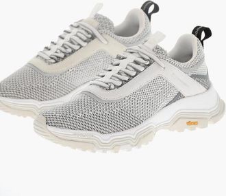 Woolrich Perforated Fabric Low Sneakers RUNNER With Suede Detail size 36