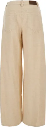 Brunello Cucinelli Cotton and Linen Trousers - Beige