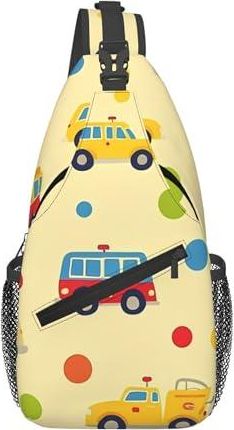 Generic Sacoche Tactique Voiture Polka Dessin anim&eacute; Camion Durable Sacs Poitrine Multifonction Sac &agrave; Dos De Voyage pour Cyclisme Randonn&eacute;e Camping