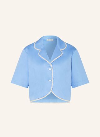 Sandro Sandro Bluse Mit Schmucksteinen Und Schmuckperlen blau