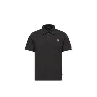 Moncler Moncler Polo &Agrave; Empi&egrave;cement Logo, Homme, Noir, Taille: Xxl