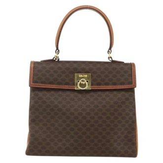 Celine Sac &agrave; main vintage en toile Pre-owned - Femme - Pre-owned - Brun - Taille: ONE Size
