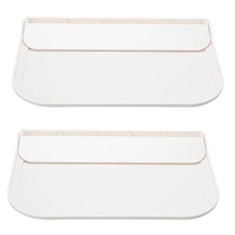 Holibanna 2 St&uuml;ck Faltbares Wandregal aus Kunststoff Selbstklebendes Schweberegal f&uuml;r Bad K&uuml;che Wei&szlig;es Aufbewahrungsregal ohne Bohren Platzsparendes Telefon und