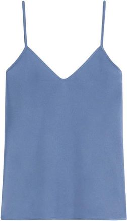 Max Mara Femme, Tops, Bleu, Taille: 36 FR Fluid V-neck Top