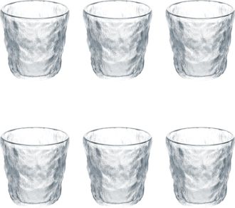 Villa D'Este Home Tivoli 6er Set Wassergläser aus Glas 275ml Materialdekor Amnesia