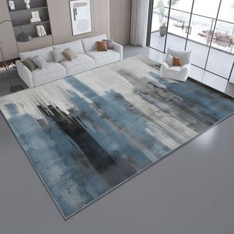 Generic Tapis Rond Salon 180 x 240 cm, Lavable Antid&eacute;rapant Tapis, Moderne Abstrait Industriel Urbain Paysage Imprim&eacute; Carpette pour la Chambre la Salle &agrave; Mang