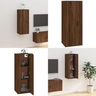 vidaXL Vidaxl - Meuble tv mural Ch&ecirc;ne marron 40x34,5x100 cm - Meubles Tv Murale - Meuble Tv Moderne - Meuble Tv Suspendu - &Eacute;tag&egrave;re Murale - Armoire Tv