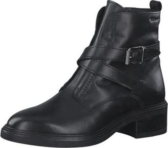 Tamaris Bottines pour femme 1-1-25469 - Noir - Pointure 38 EU, Cuir noir, 39 EU