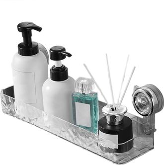 Generico Aufbewahrungsregal mit wasserdichtem ABS-Wandregal, stabiler Organizer-Korb ohne Bohren f&uuml;r Seife, Shampoo, Handtuch und Conditioner, Badezimmer, K&uuml;ch