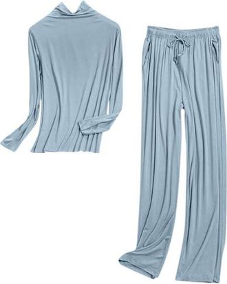 Generic V&ecirc;tements de repos pour femme, ensemble de v&ecirc;tements de nuit &eacute;l&eacute;gants, d&eacute;contract&eacute;s, avec boutons, confortable, doux, pantalon &agrave; taille &eacute;lastique de c