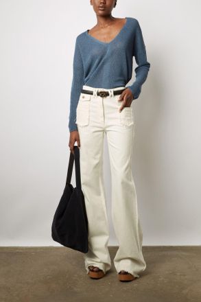 Gerard Darel Pull V en maille fine - LORELIE - Jeans