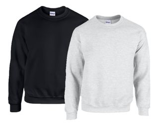 Gildan 2er Herren Sweatshirt Heavy Blend Sweat M L XL 2XL 3XL 4XL 5XL in verschiedenen Farbsets & HLKauf-Block (1x Schwarz, 1x Ashgrey & 1x HLKauf-Block, XXL