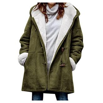 Generic Pull Femme Hiver Polaire Chaud Veste Longue avec Capuche Laine Chic Blouson Adulte Mes Commandes Vantage Classique Manteau en Peluche Jacket Pas Cher 