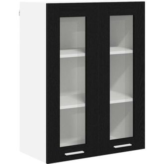 vidaXL vidaXL Armoire suspendue Ch&ecirc;ne noir 60 x 31 x 80 cm Bois ding&eacute;nierie