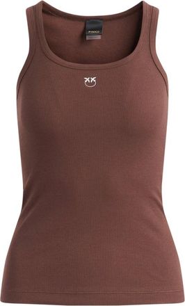 Pinko Pinko, Femme, Tops, Brun, Taille: 36 FR Calcolatore Canottiera