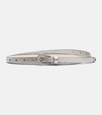 Brunello Cucinelli G&uuml;rtel aus Metallic-Leder