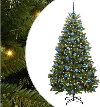 vidaXL K&uuml;nstlicher Weihnachtsbaum Gr&uuml;n 180 cm PVC und Metall vidaXL