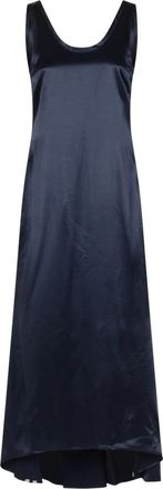 Off-white Femme, V&ecirc;tements de nuit et de d&eacute;tente, Bleu, Taille: 36 FR Satin Backless Midi Dress