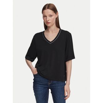 Guess T-Shirt W6YP58 K5233 Schwarz Relaxed Fit