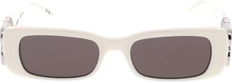 Balenciaga Dynasty Rechteckige Sonnenbrille - - Accessories - Damen - Wei&szlig; - ONE SIZE