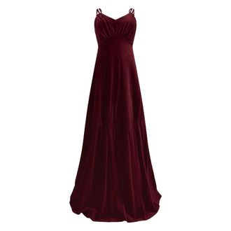 Moschino Elegantes langes burgunderfarbenes Kleid f&uuml;r besondere Anl&auml;sse - - Dresses - Damen - Braun - M