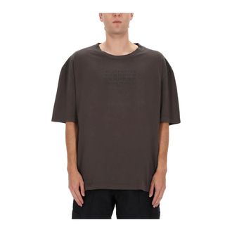Maison Margiela Homme, Tops, Brun, Taille: M Numeric Logo T-Shirt
