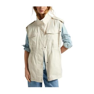 Pepe Jeans London Vielseitige und Elegante Tilda Weste - - Jackets - Damen - Beige - XS