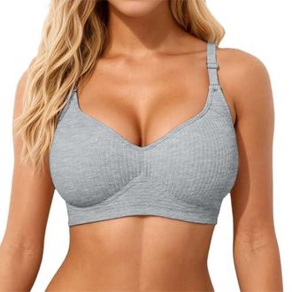 Generic Brassiere Femme Fermeture Devant Invisible &Eacute;lastique Soutien Gorge Grande Taille sans Armature Maintien Fort Soutiens-Gorge De Sport pour Lentra&icirc;nemen