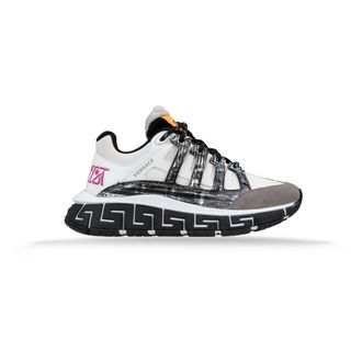 Versace Damen Schn&uuml;rsneaker mit Wildlederabsatz - - Shoes - Damen - Mehrfarbig - 39 EU