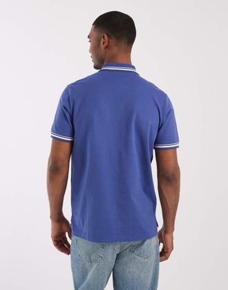 Tommy Jeans Polohemd in Blau mit Zierstreifen