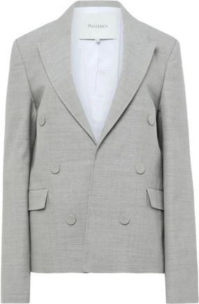 J.W.Anderson Femme, Vestes, Gris, Taille: 36 FR Double Breasted Tailored Jacket
