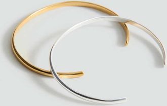 Mango Lot de bracelets combin&eacute;s en acier inoxydable or - Femme - Taille unique - MANGO