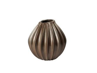 Broste Copenhagen Broste Copenhagen Wide Vase Antique Brown M 25cm