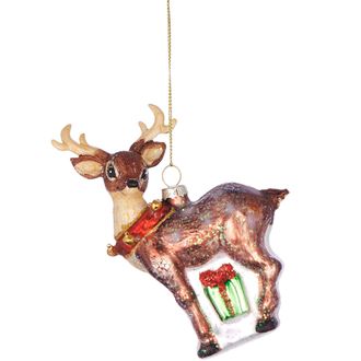 Butlers Weihnachtskugel REH mit Gl&ouml;ckchen Hang ON | Christbaumkugel Glas, Weihnachtsbaumschmuck lustig, kreative Baumschmuck f&uuml;r Weihnachten, Weihnachtsdeko f